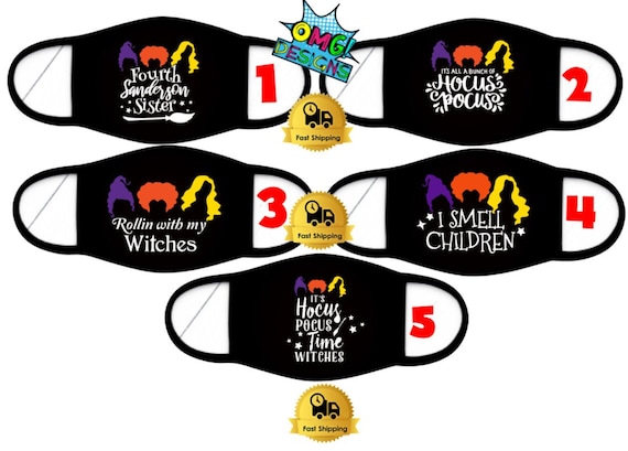 Hocus Pocus Fourth Sanderson Sister Mask Face Mask Washable | Etsy