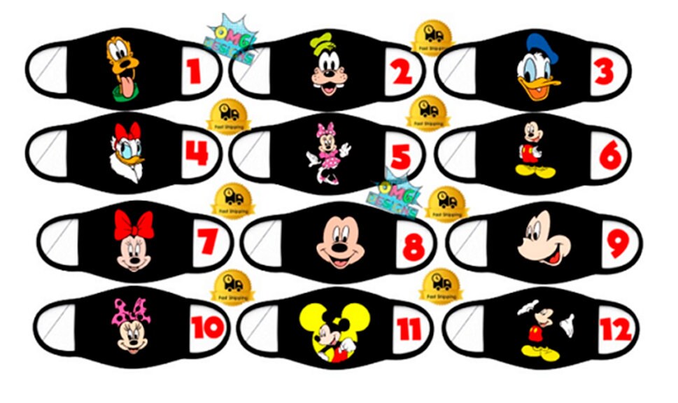 Goofy Face Mask Pluto Face Mask Disney Face Mask Disney - Etsy