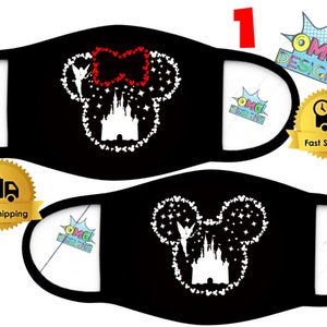Disney Castle Face Mask, Disney Face Mask, Disney Christmas Face Mask ...
