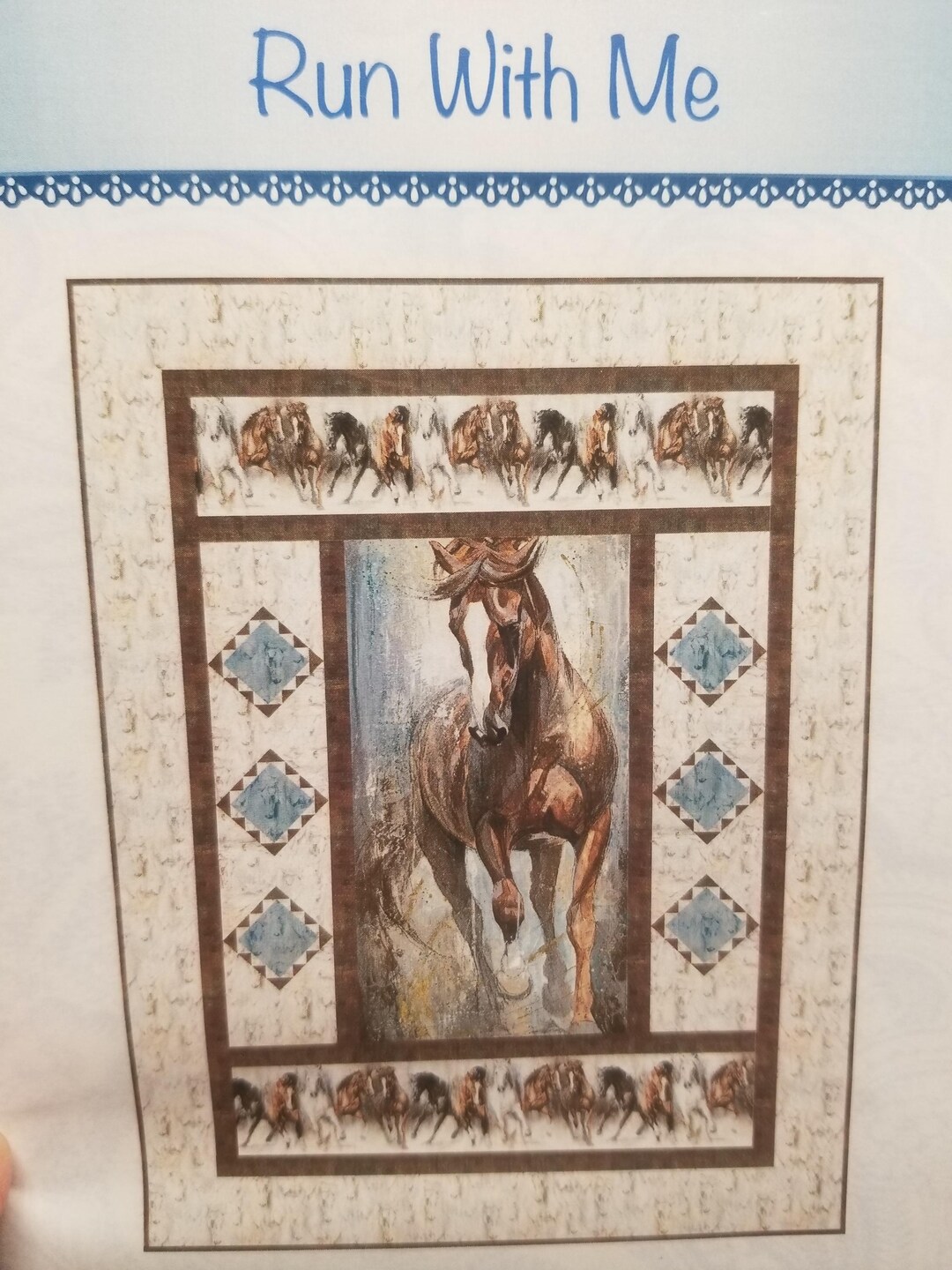 Northcott Run With Me Horse Quilt Kit - Etsy