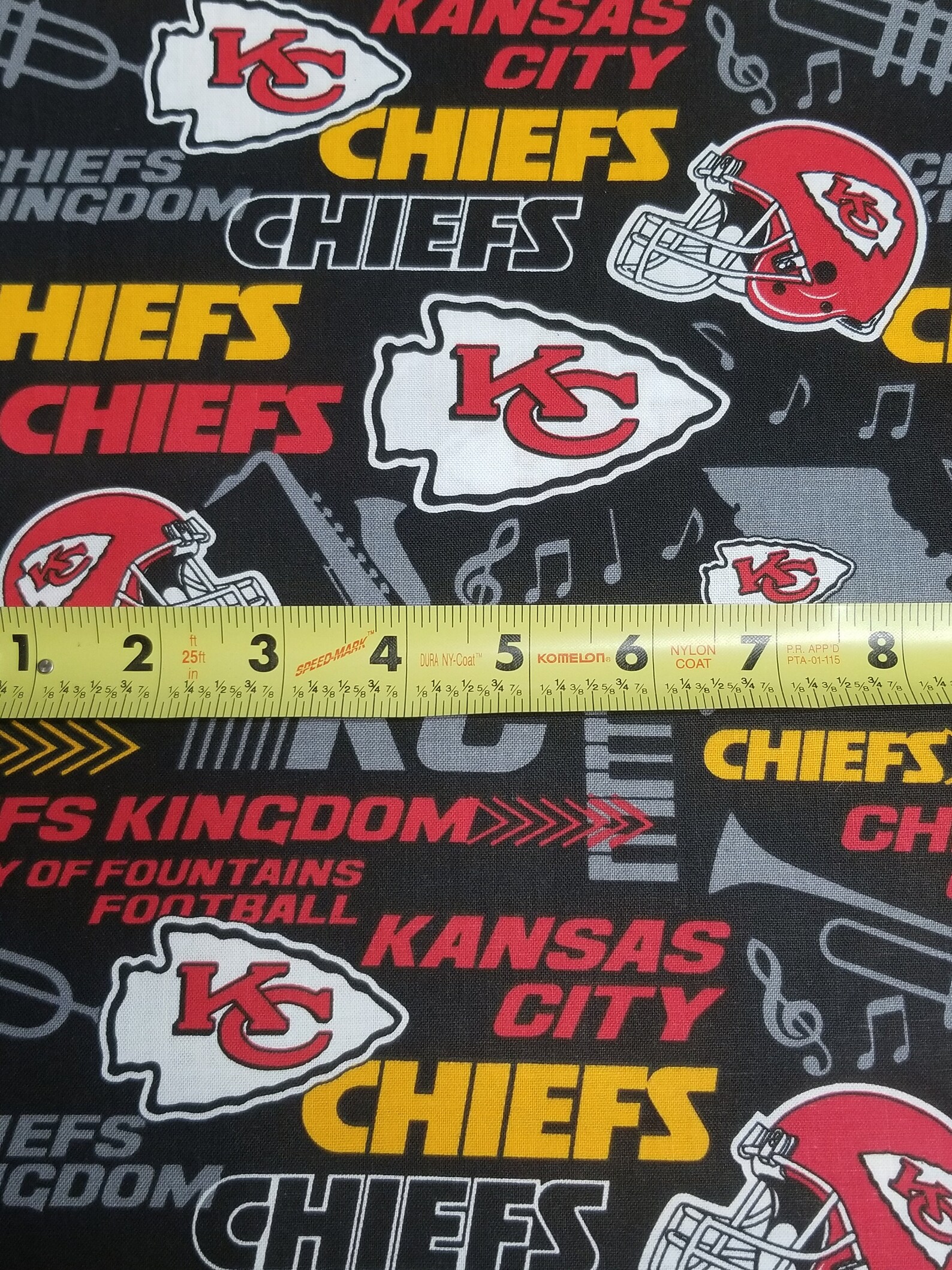 BTHY NFL Kansas City Chiefs Hometown Print Cotton Fabric - Etsy