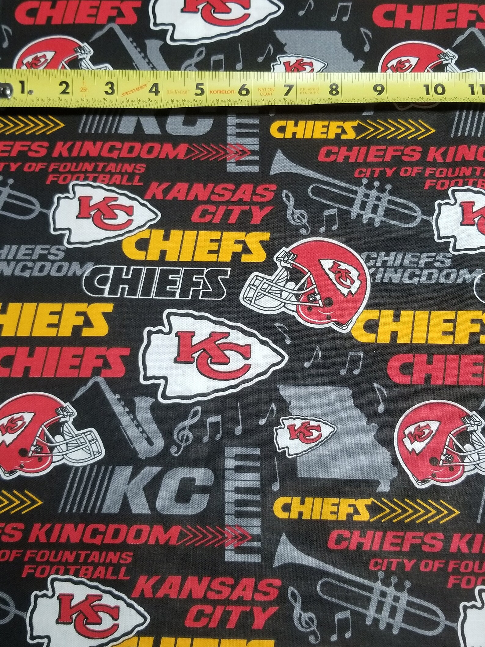 BTHY NFL Kansas City Chiefs Hometown Print Cotton Fabric - Etsy