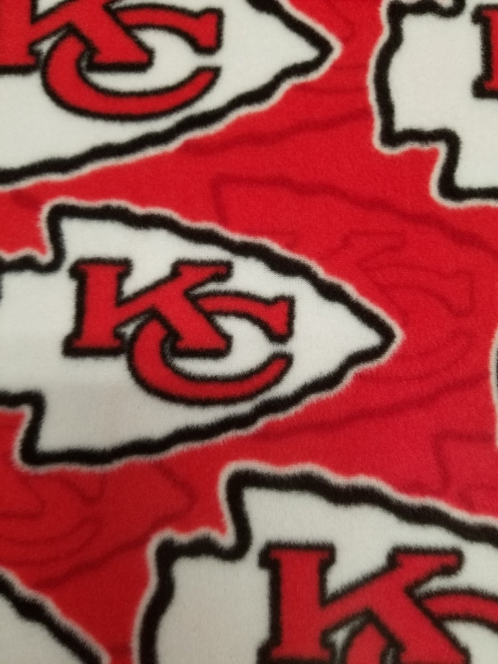NFL Kansas City Chiefs Fleece Fabric by the 1/2 Yard - Etsy