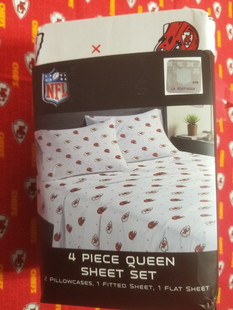 Kansas City Chiefs Queen Bed Sheet Set - Etsy