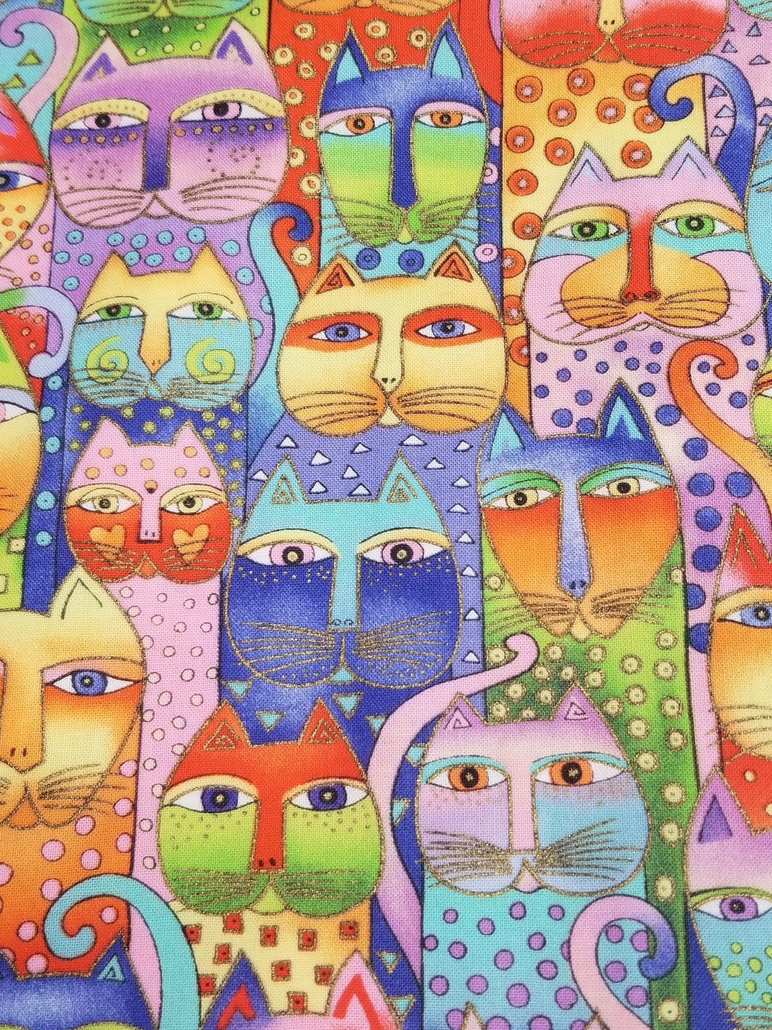 Laurel Burch Fanciful Felines Bunched Cats - Etsy