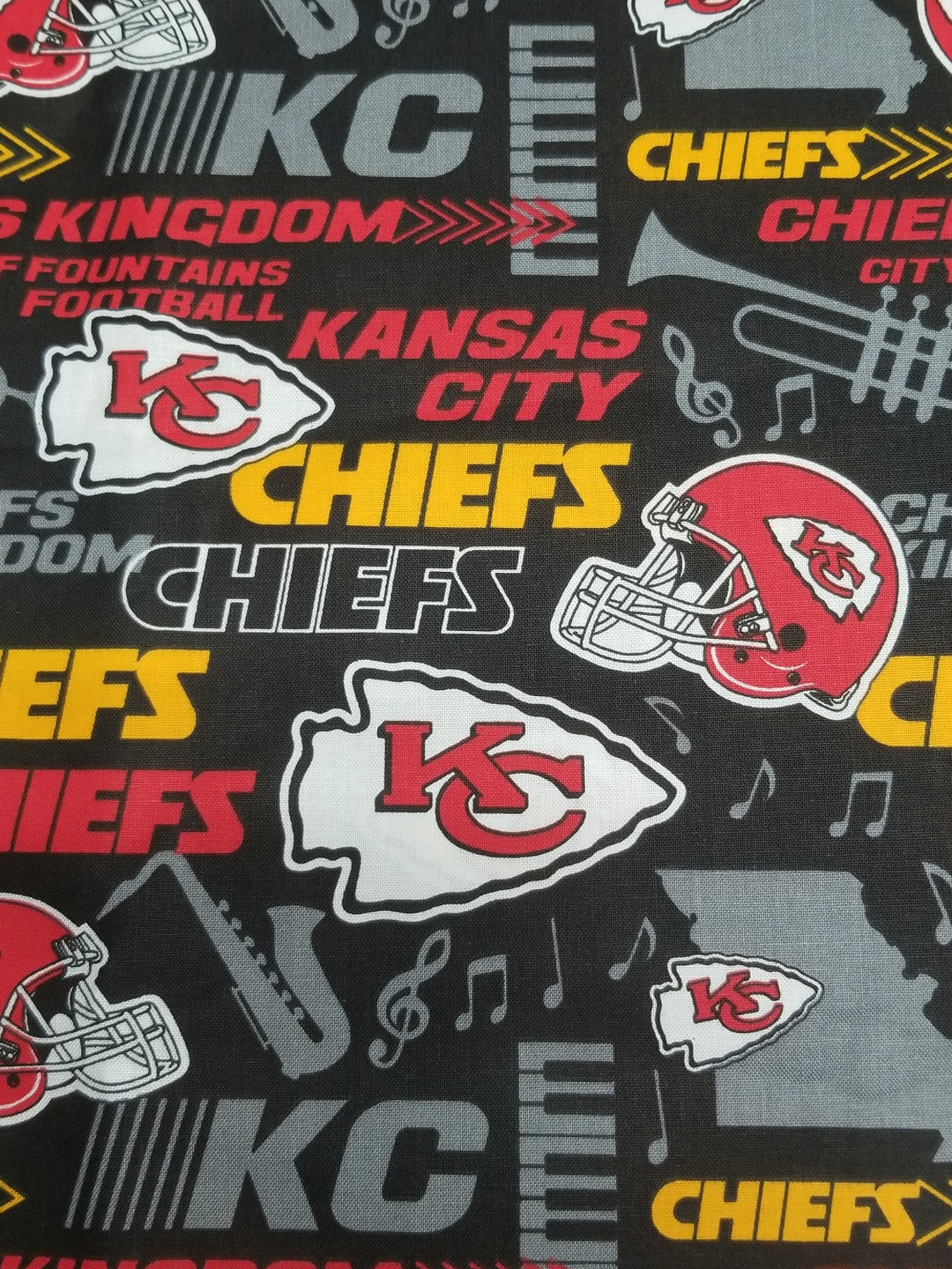 BTHY NFL Kansas City Chiefs Hometown Print Cotton Fabric - Etsy