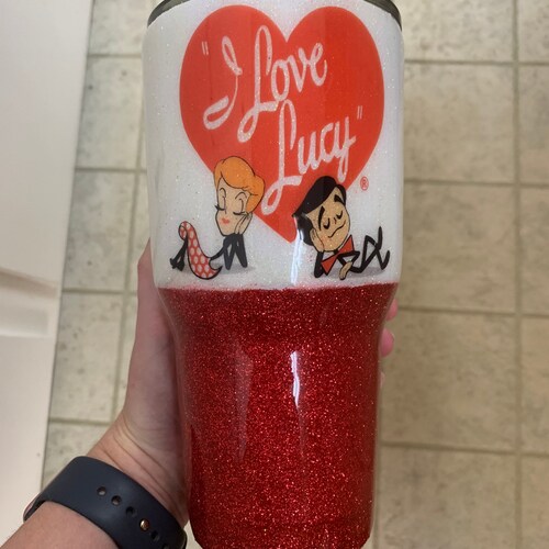 I Love Lucy Ceramic Tumbler Lucy Fans Starbucks Double - Etsy