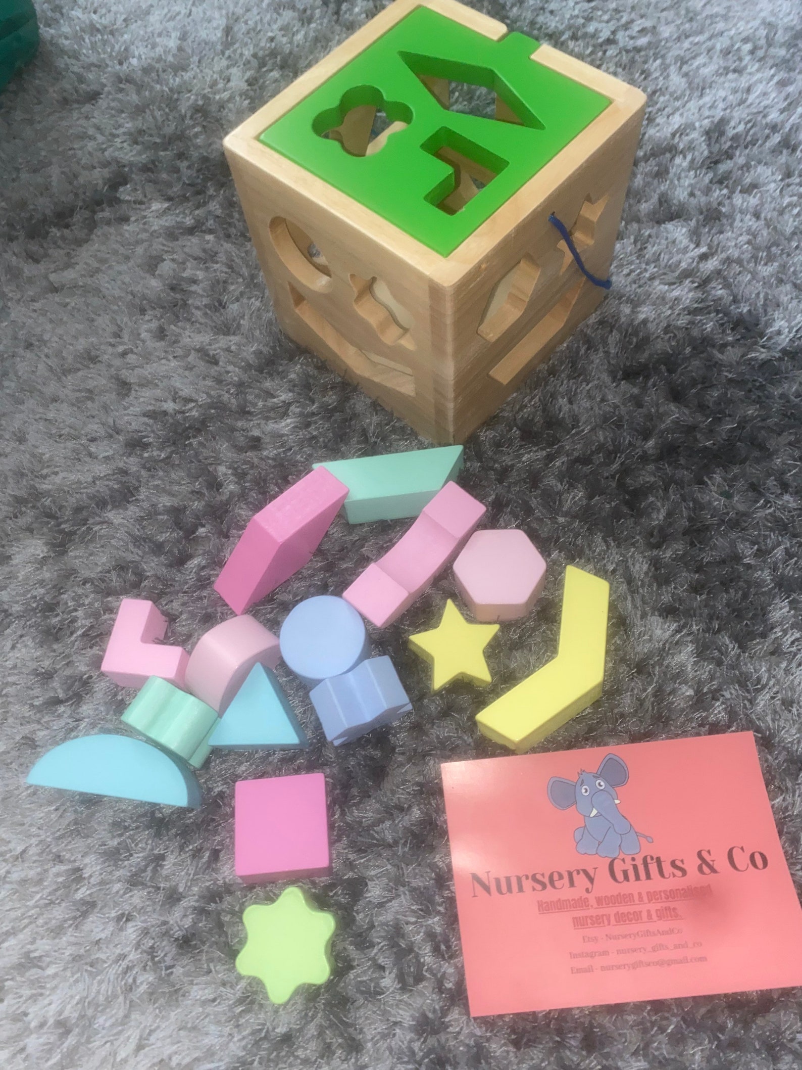 Montessori Shape Sorter Toys Wooden Geometric Building Blocks | Etsy