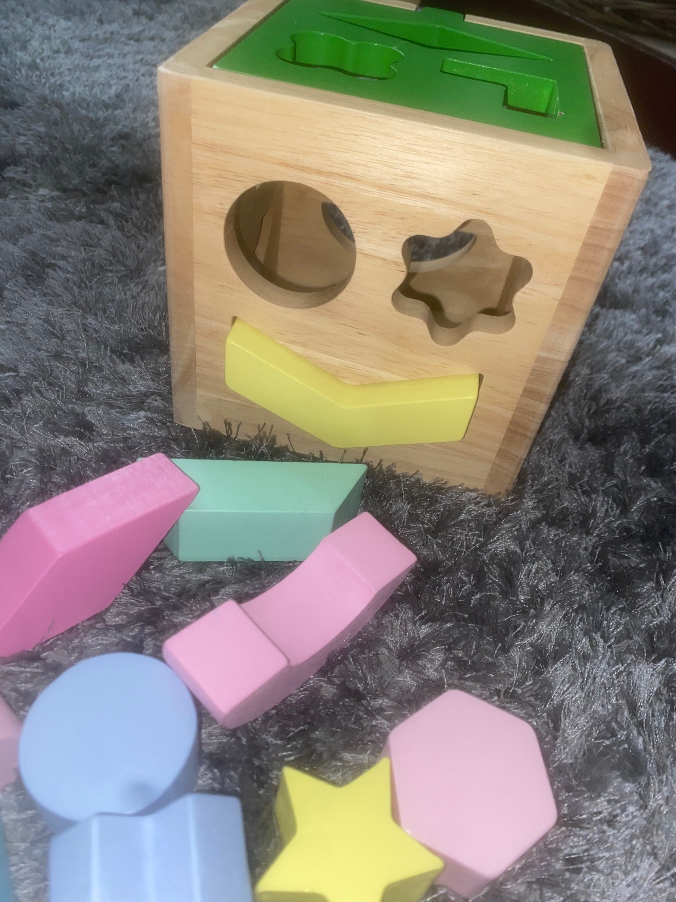 Montessori Shape Sorter Toys Wooden Geometric Building Blocks | Etsy
