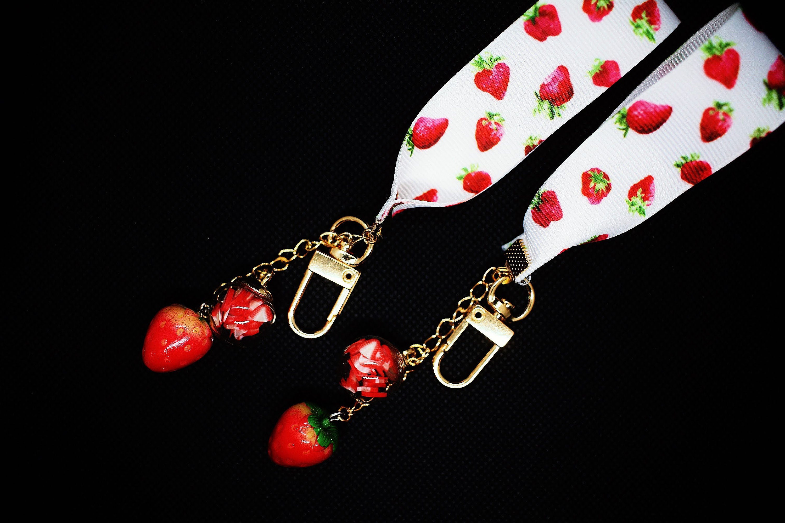 Strawberry Keychain Cute Strawberry Keychain Handmade - Etsy UK