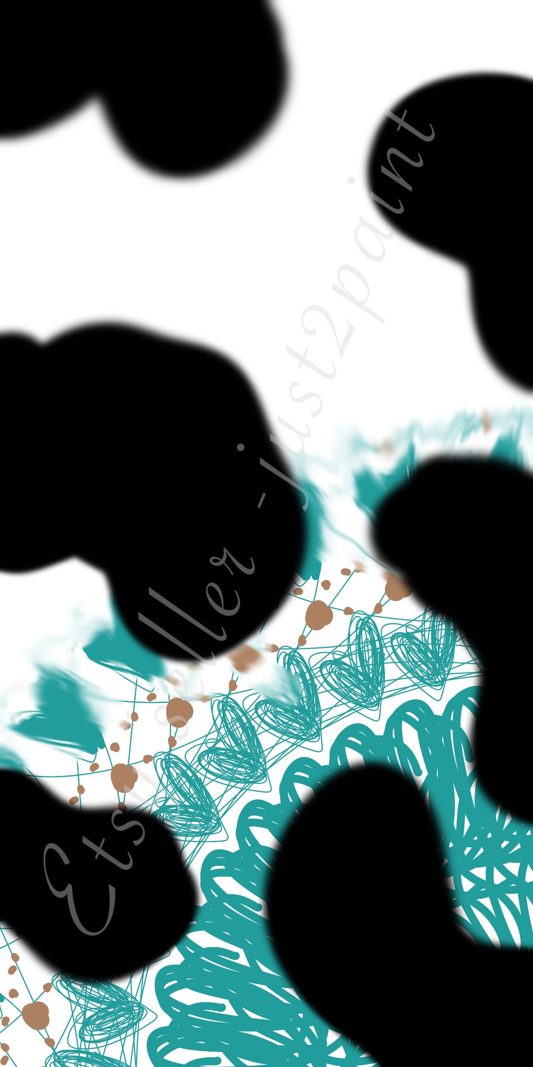 Teal Cow Print Phone Wallpaper - Etsy