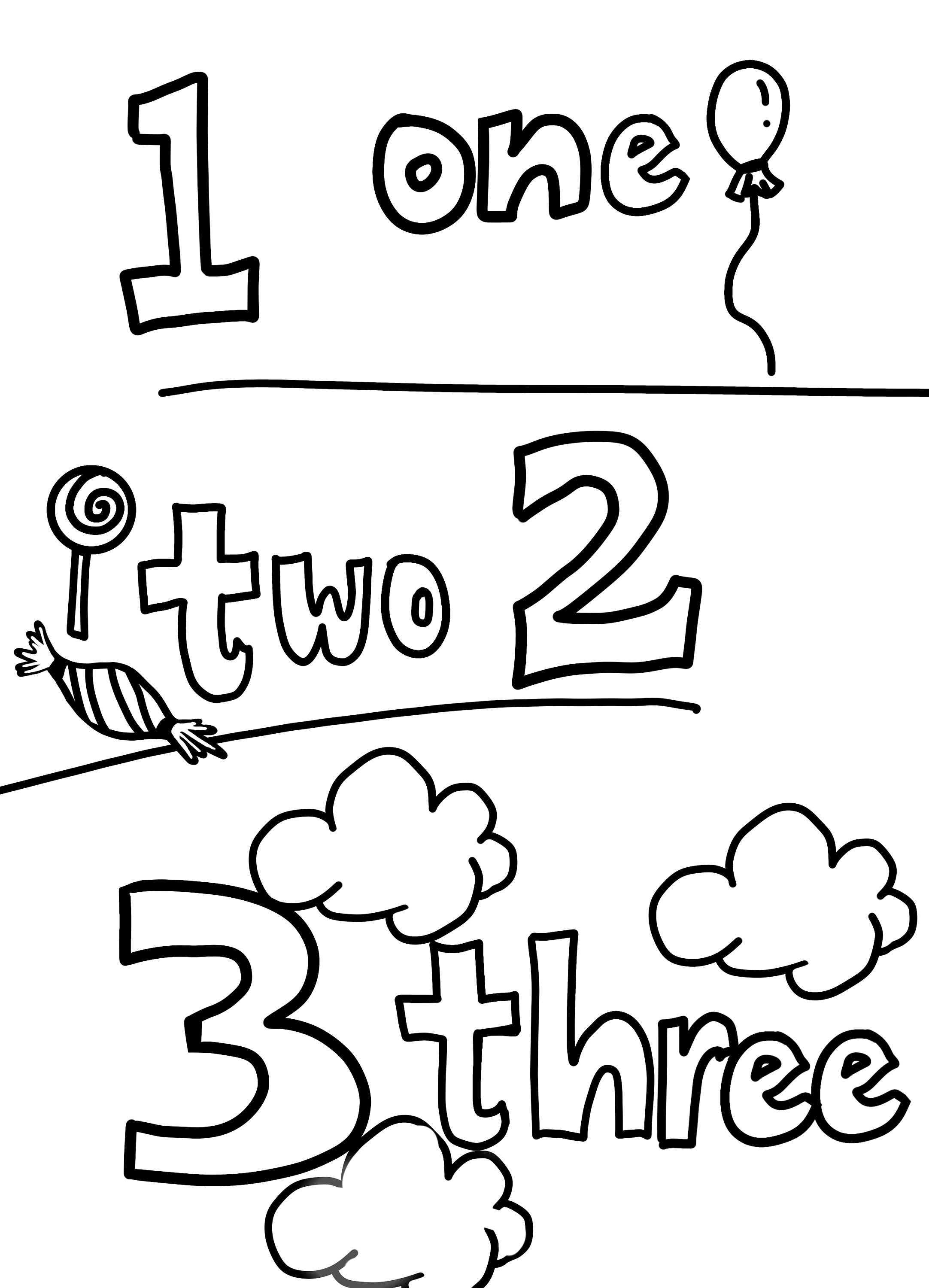 Number Learning 1-10 Coloring Pages Fun for Kids - Etsy