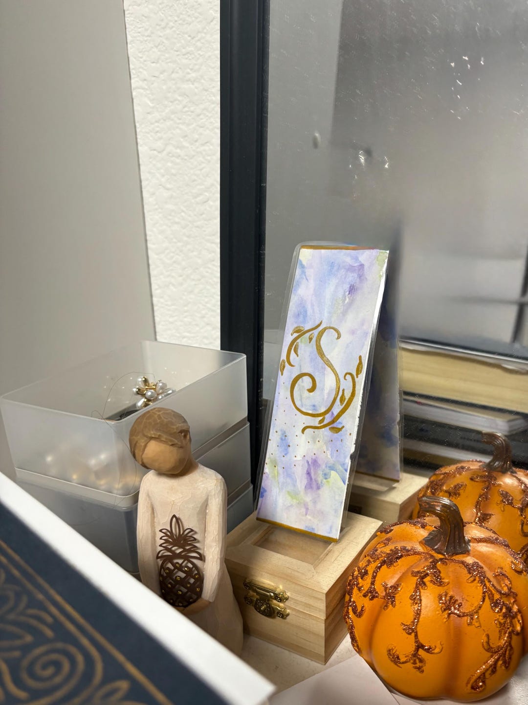 Custom Initial Boomark Hand Painted Watercolor Art - Etsy