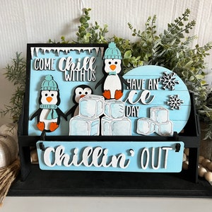 Come Chill With Us Interchangeable Wagon Decor / Penguin / Ice Day ...