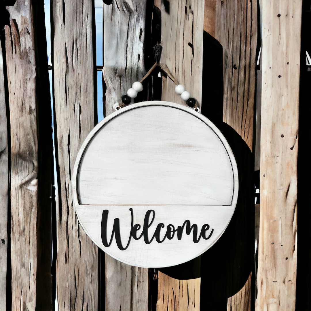 Welcome Front Door Sign / Wooden Decor / Welcome Sign / Holiday ...