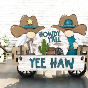 Cowgirl Cowboy Gnome / Rodeo Life / Giddy up / Cowboy Boots / Horse ...