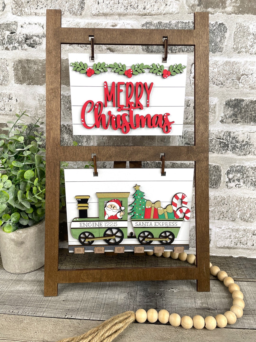 Merry Christmas Santa Express / Christmas Ladder - Etsy