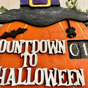 Pumpkin Countdown to Halloween / Witch / Halloween Decor / Spiders ...