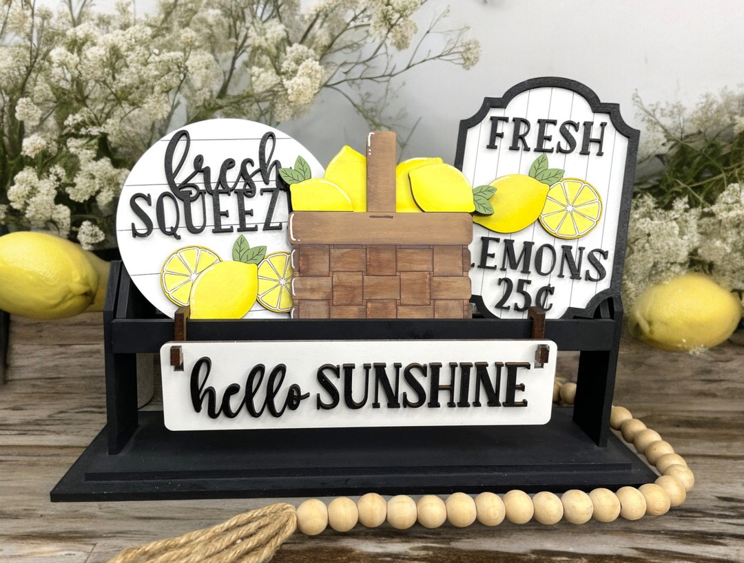 Hello Sunshine Interchangeable Wagon Decor / Wooden Wagon / Lemonade ...