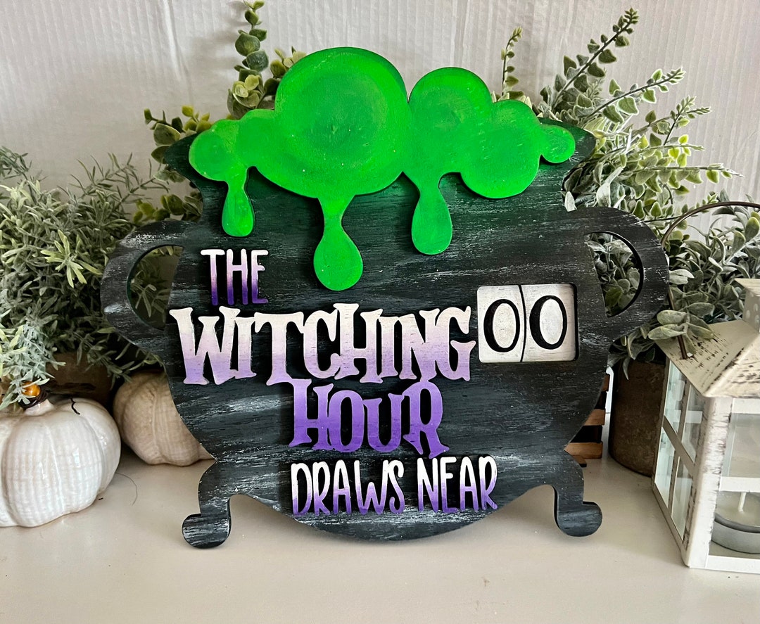 The Witching Hour Draws Near Halloween Count Down / Bubbling Cauldron ...