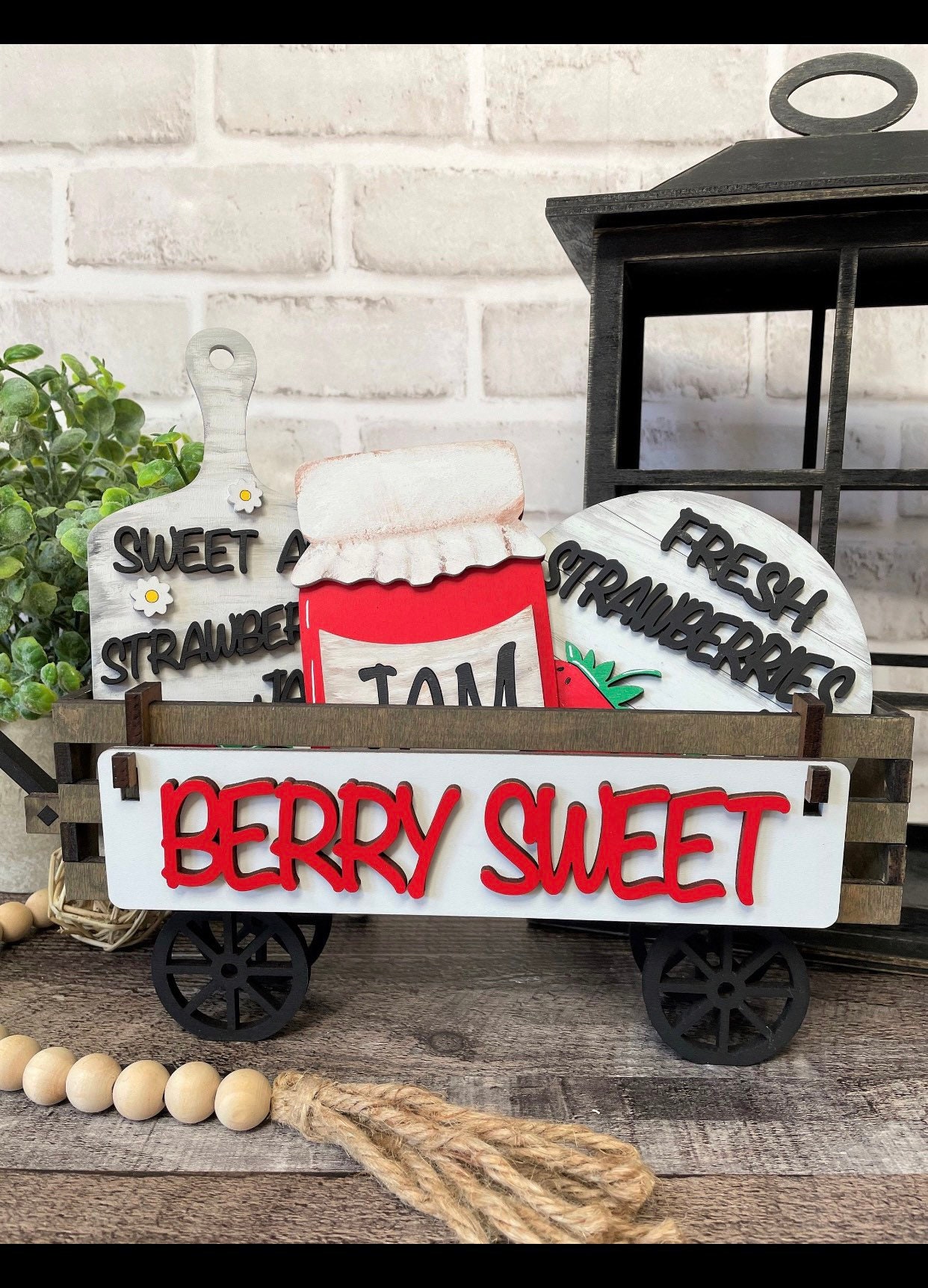 Berry Sweet Interchangeable Wagon Decor / Wooden Wagon / Strawberry ...
