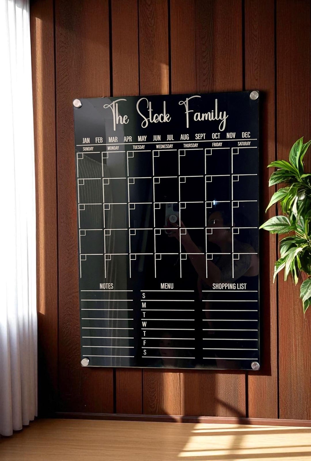 Acrylic Calendar / Custom Engraved Acrylic Calendars / Daily Scheduler ...