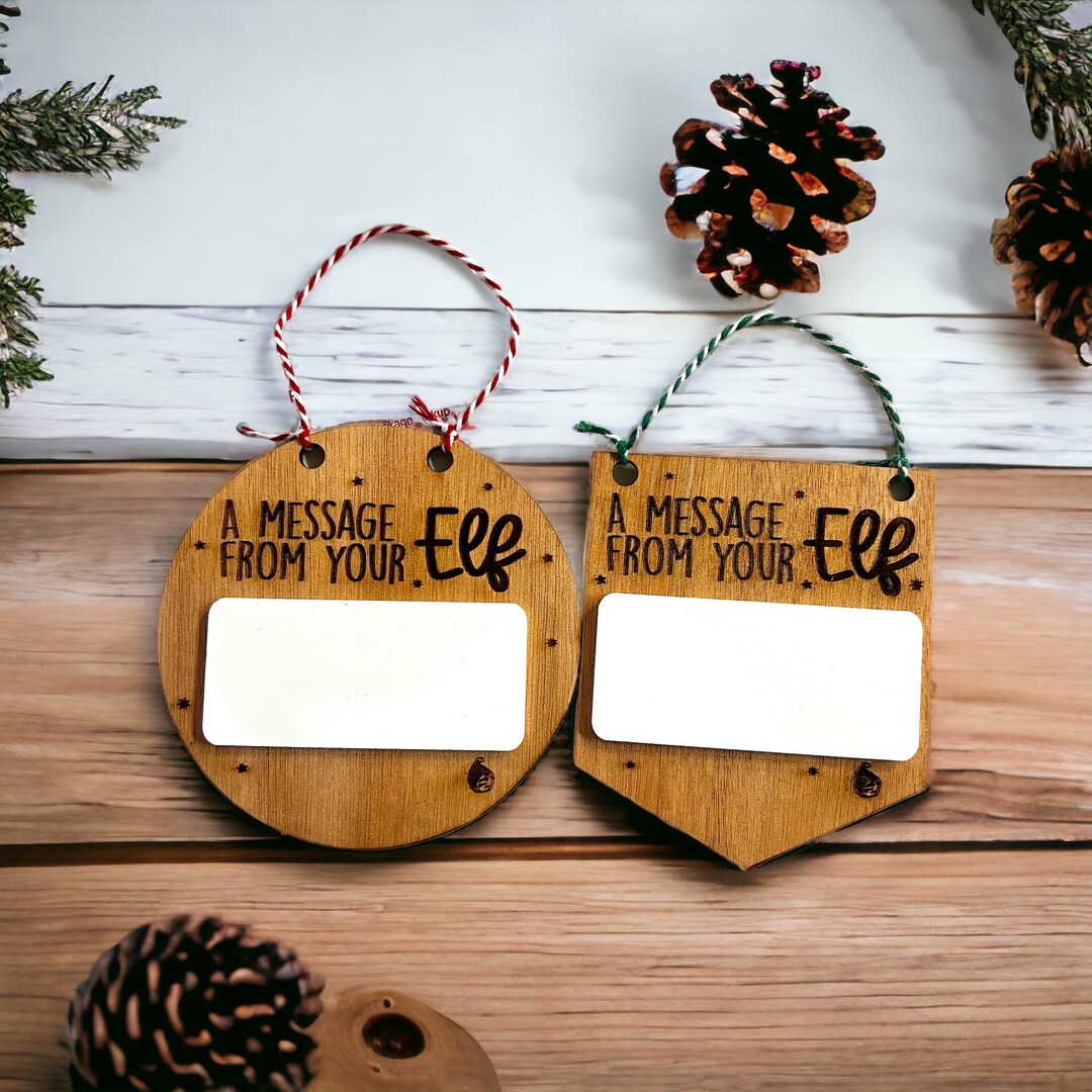 Elf Messages / Elf Whiteboard / Elf Noatepad / Christmas Ornament ...