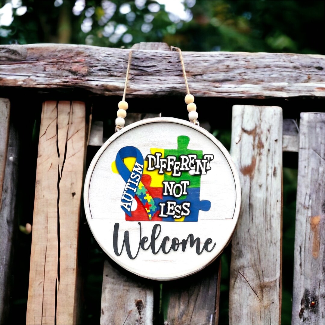 Autism is Awesome / Welcome Front Door Sign / Autism Awareness ...