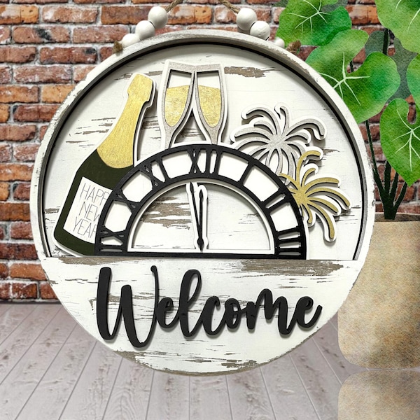 New Year Door Hanger - Etsy