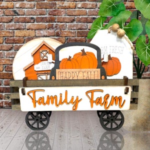 Family Farm Pumpkin Farm Interchangeable Wagon Decor / Fall Harvest ...