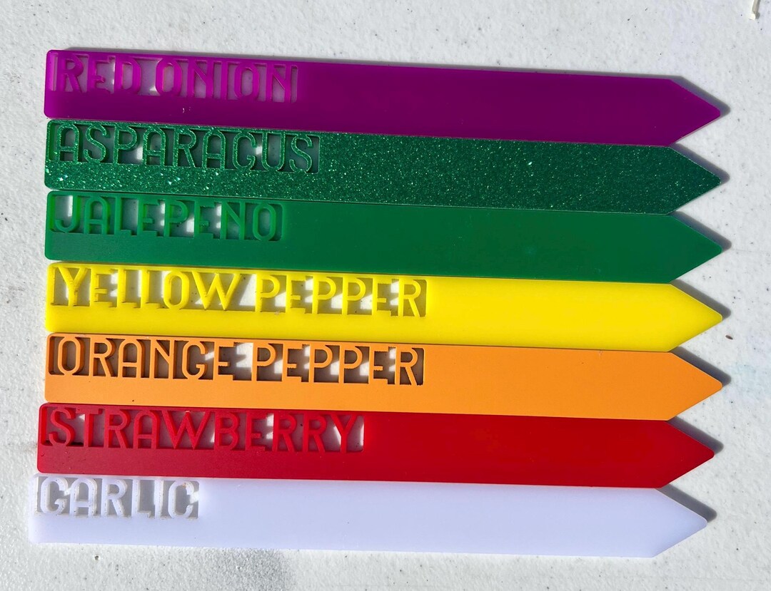 Garden Stakes SVG Cut File 27 Basic Vegetables and Fruits / Lightburn ...