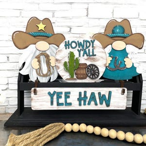 Cowgirl Cowboy Gnome / Rodeo Life / Giddy up / Cowboy Boots / Horse ...