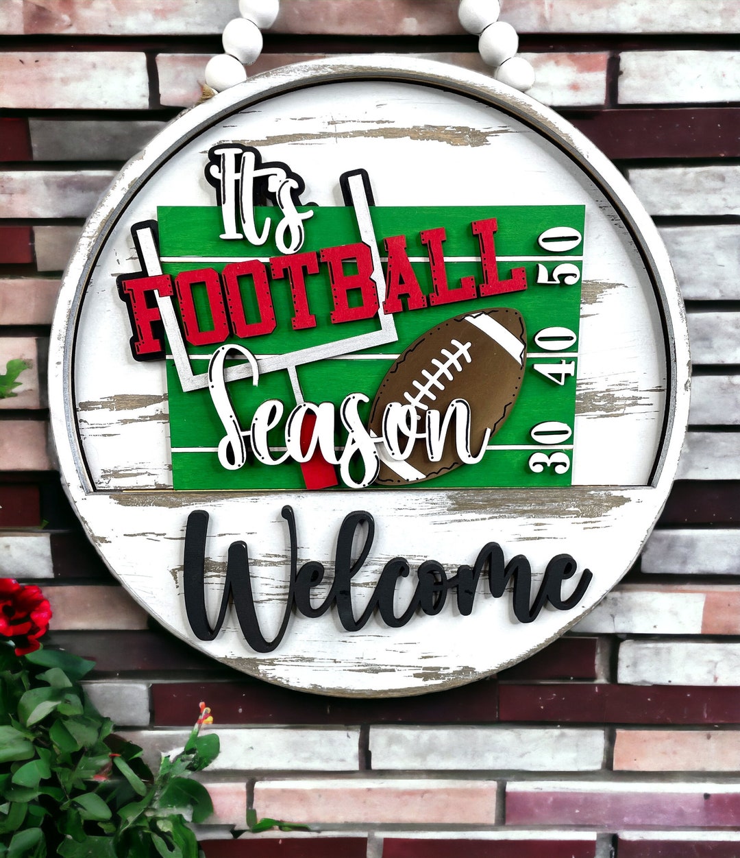It's Football Season / Football Field / Welcome Front Door Sign ...