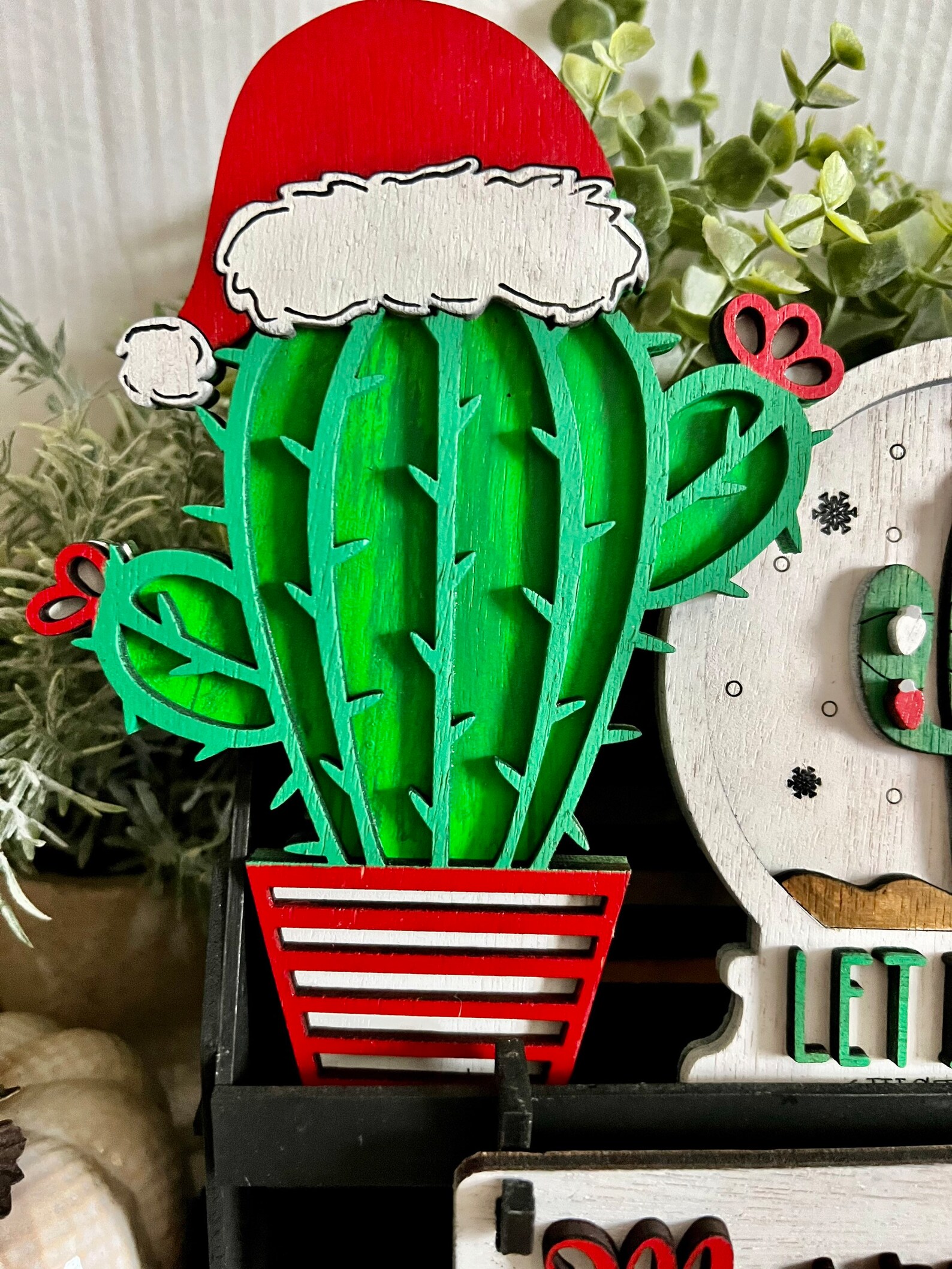 Merry Christmas Interchangeable Wagon Decor / Warm Christmas / - Etsy