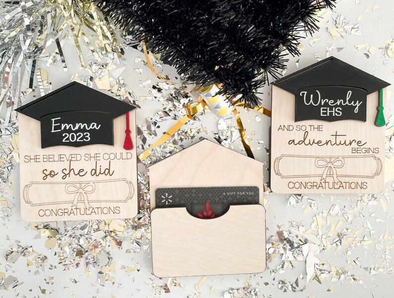 Custom Wood 2023 Graduation Gift Card Holder / Gift Card - Etsy