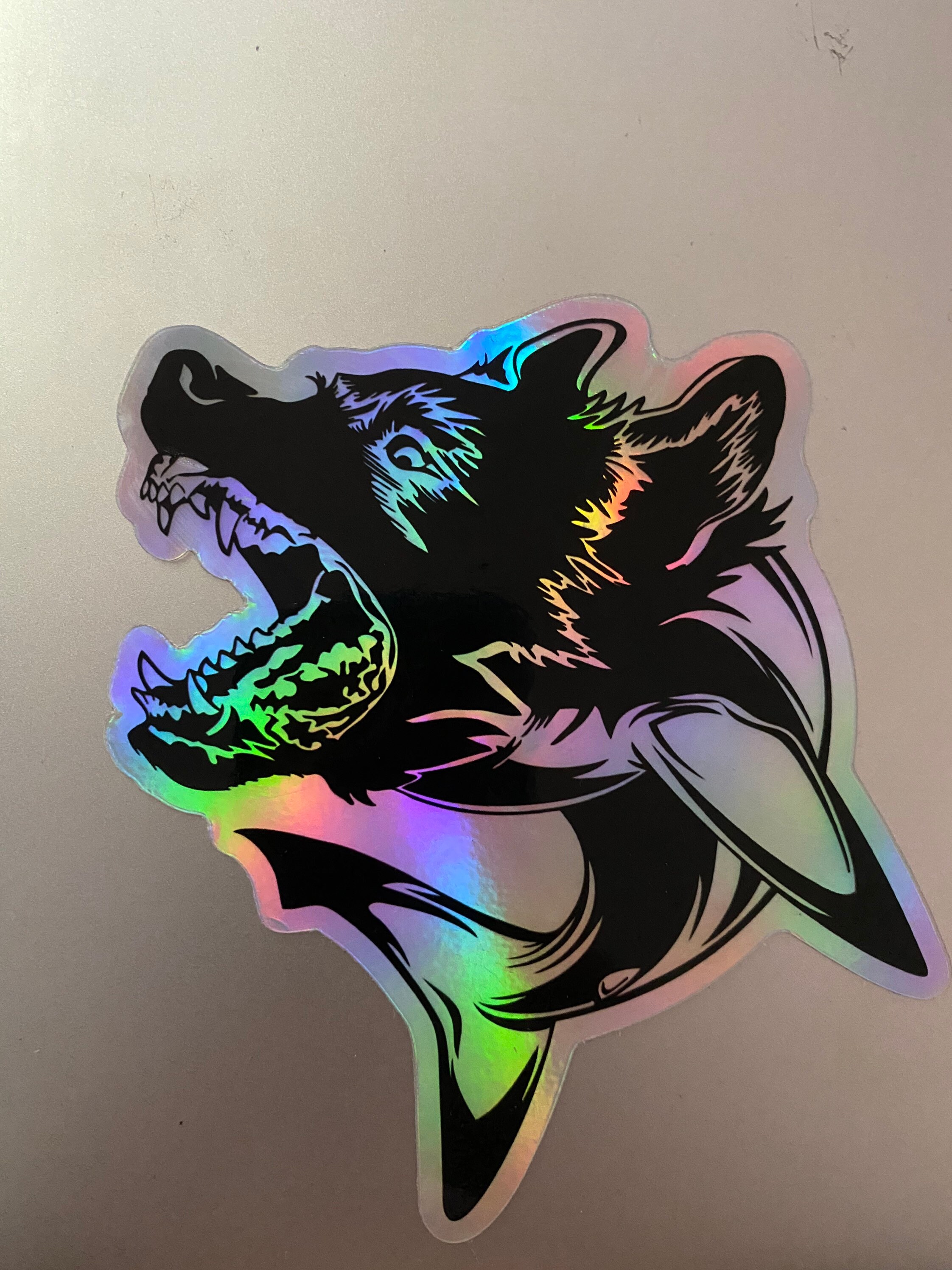 Land Shark Decal - German Shepherd Holographic Sticker Car Laptop Front ...