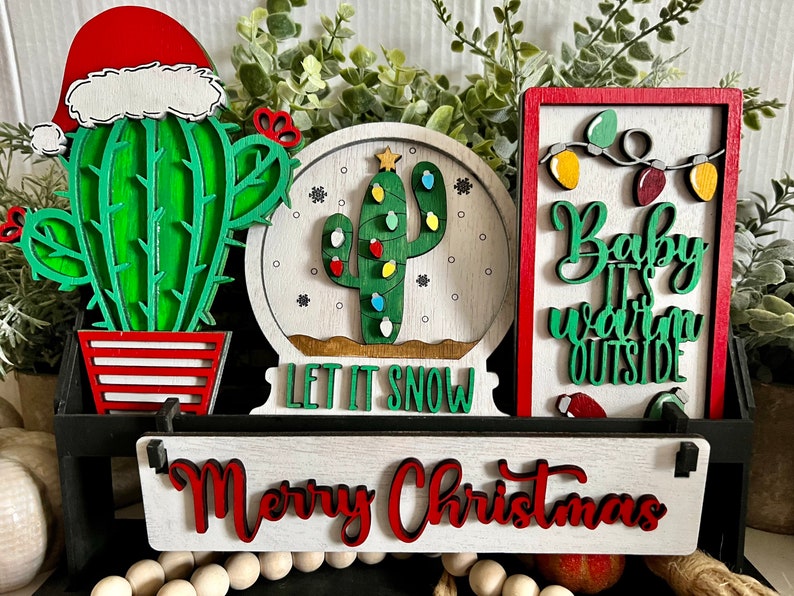Merry Christmas Interchangeable Wagon Decor / Warm Christmas / - Etsy