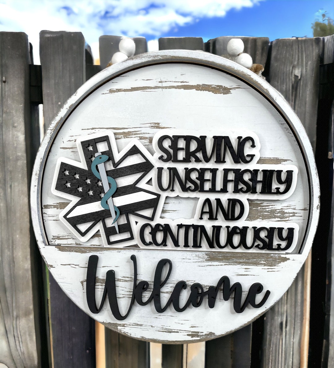 EMT / Paramedic / First Responder / Welcome Front Door Sign / Thing ...