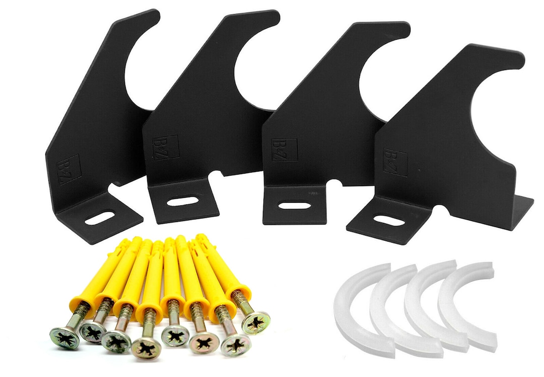 4X Universal Designer Radiator Brackets (anthracite) With Free Fixing ...