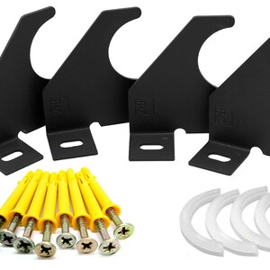 4X Universal Designer Radiator Brackets (anthracite) With Free Fixing ...