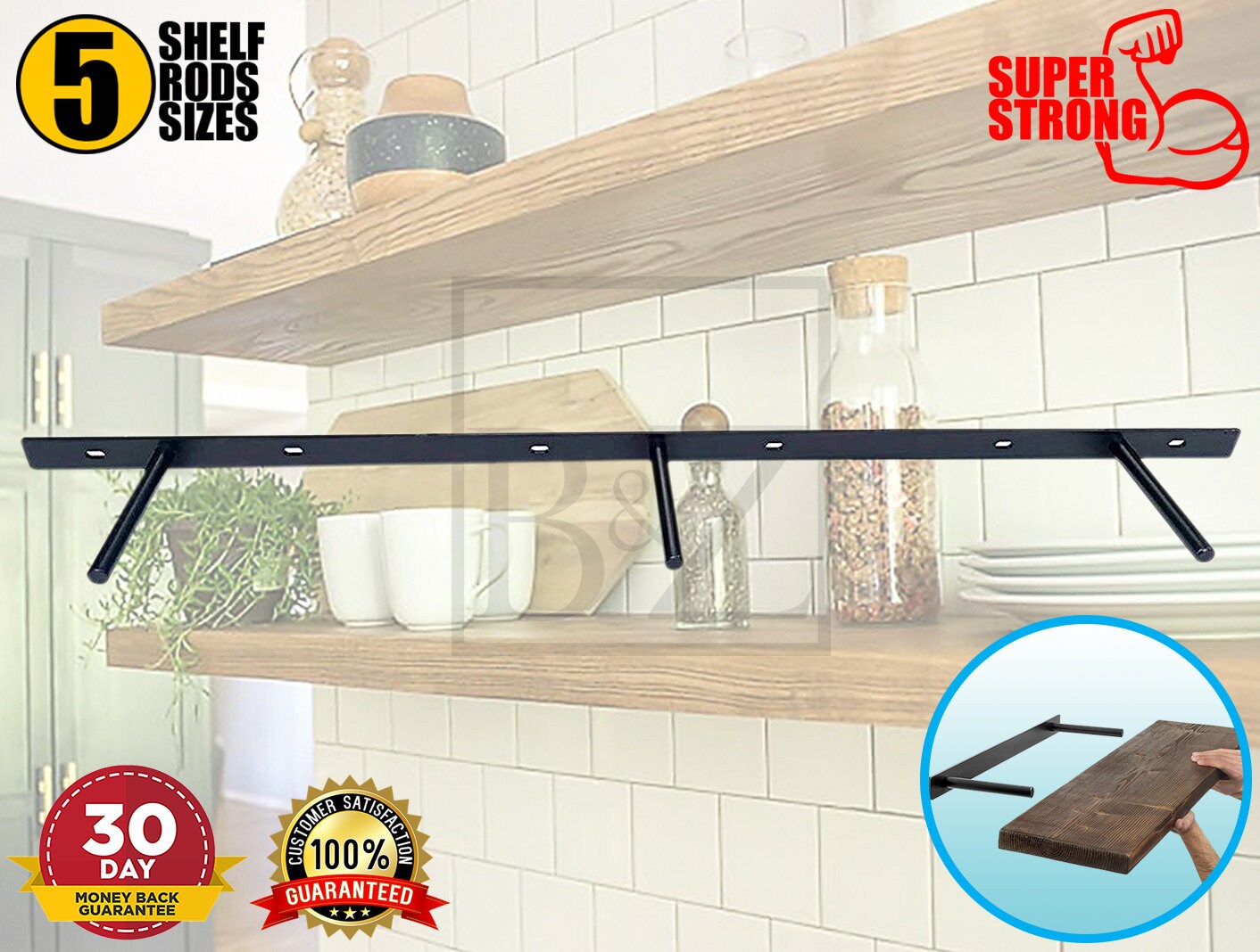 Floating Shelf Brackets Heavy Duty Long Concealed Invisible - Etsy UK