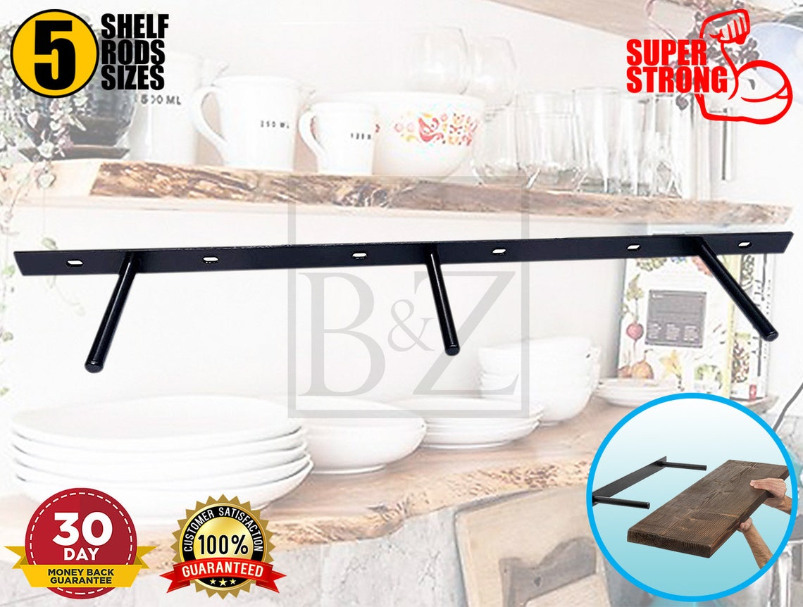Floating Shelf Brackets Heavy Duty Long Concealed Invisible - Etsy UK
