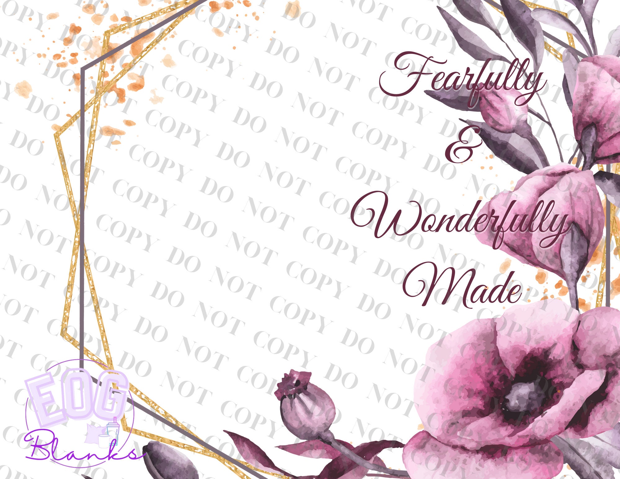 Sublimation Journal Cover PNG Design... Fearfully and Wonderfully Made ...