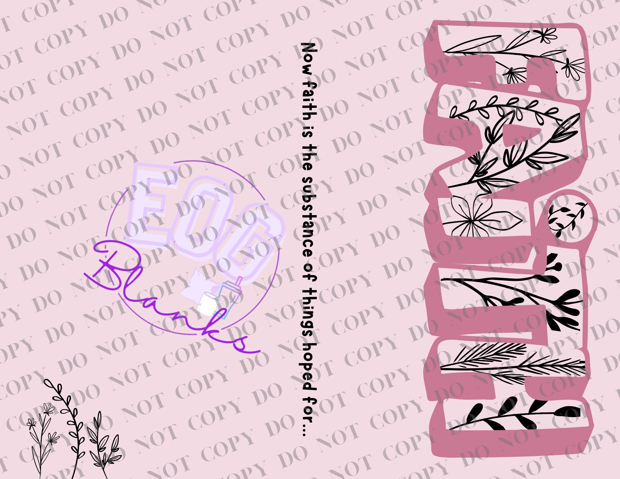 Sublimation Journal Cover PNG Design ...FAITH (pink) - Etsy