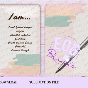 Sublimation Journal Cover PNG Design I Am...enough words of Affirmation ...