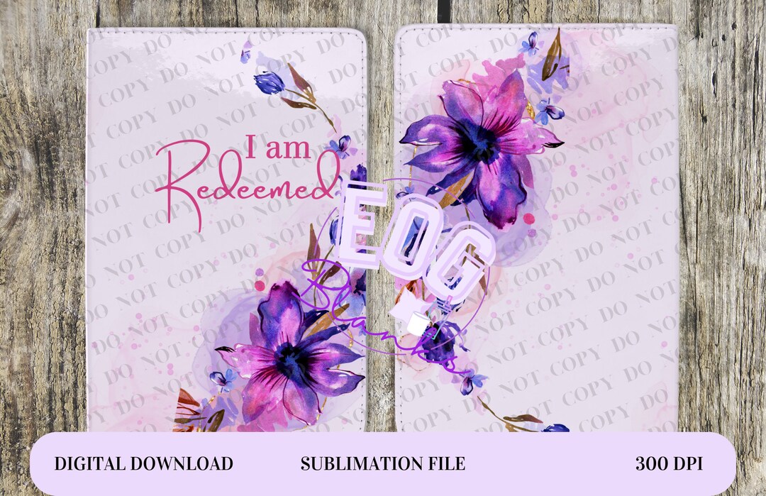Sublimation Journal Cover PNG Design I Am Redeemed - Etsy