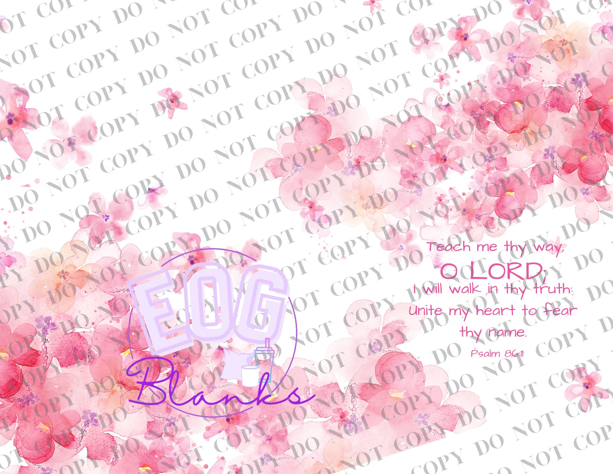 Sublimation Journal Cover PNG Design... Pink Flowers Teach Me Thy Way O ...