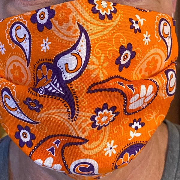 Clemson Mask - Etsy