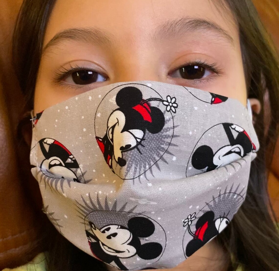 Minnie Mouse Kids Face Mask - Etsy Israel