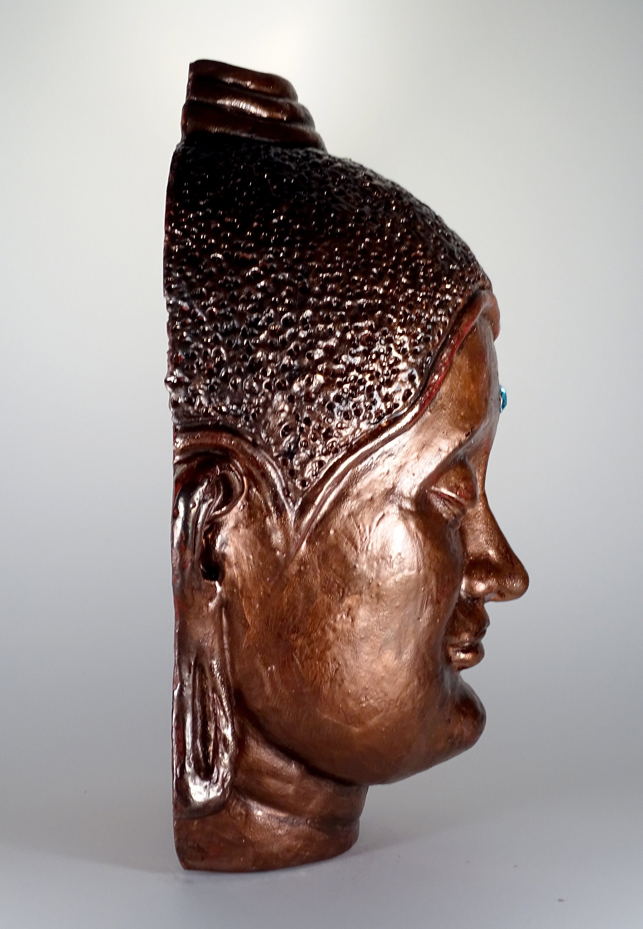 Buddha Buddhist Ceramic Flower Wall Vase with Bindi Jewel Worship ...